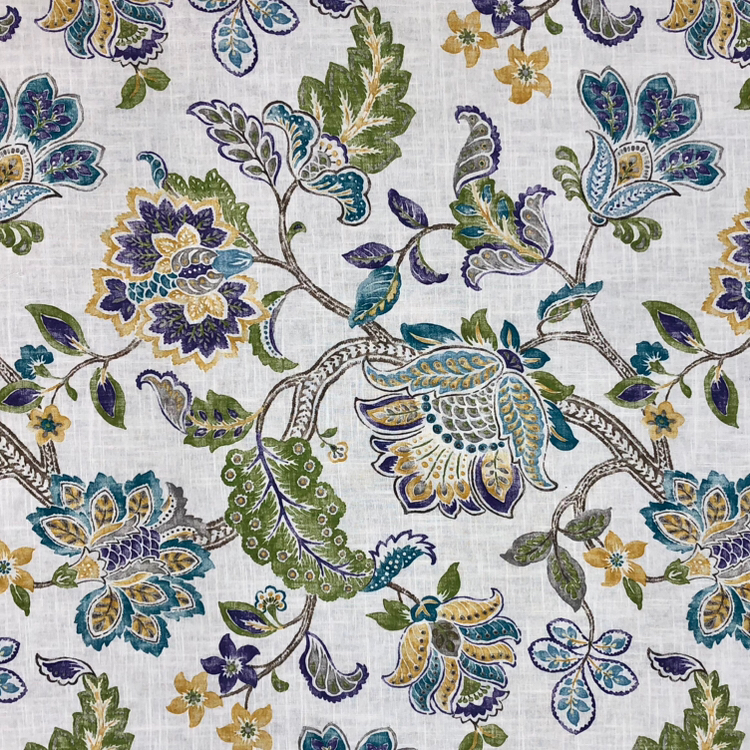 10 Yards Floral Nature Print Woven Fabric | Fabric5andDime - Fabric5andDime